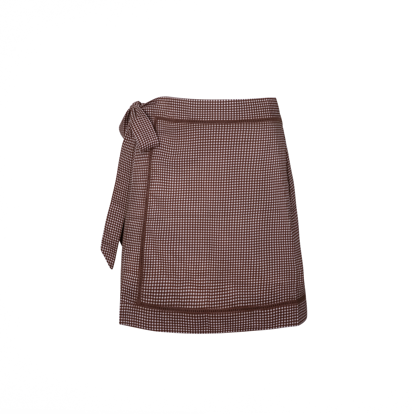 women's cocoa gingham short pareo – minnow