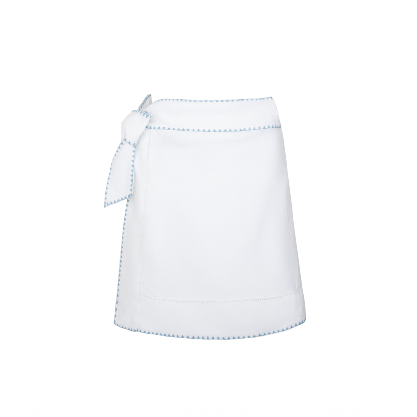 women's white embroidered short pareo – minnow