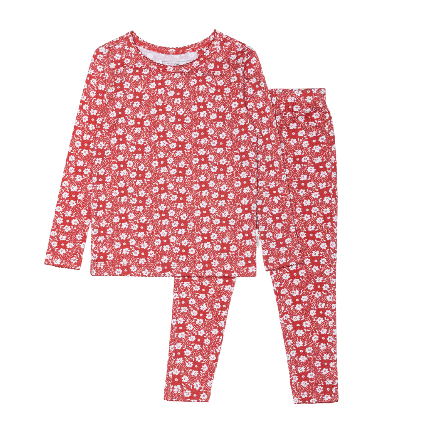 girls holiday bloom pima pajamas set – minnow