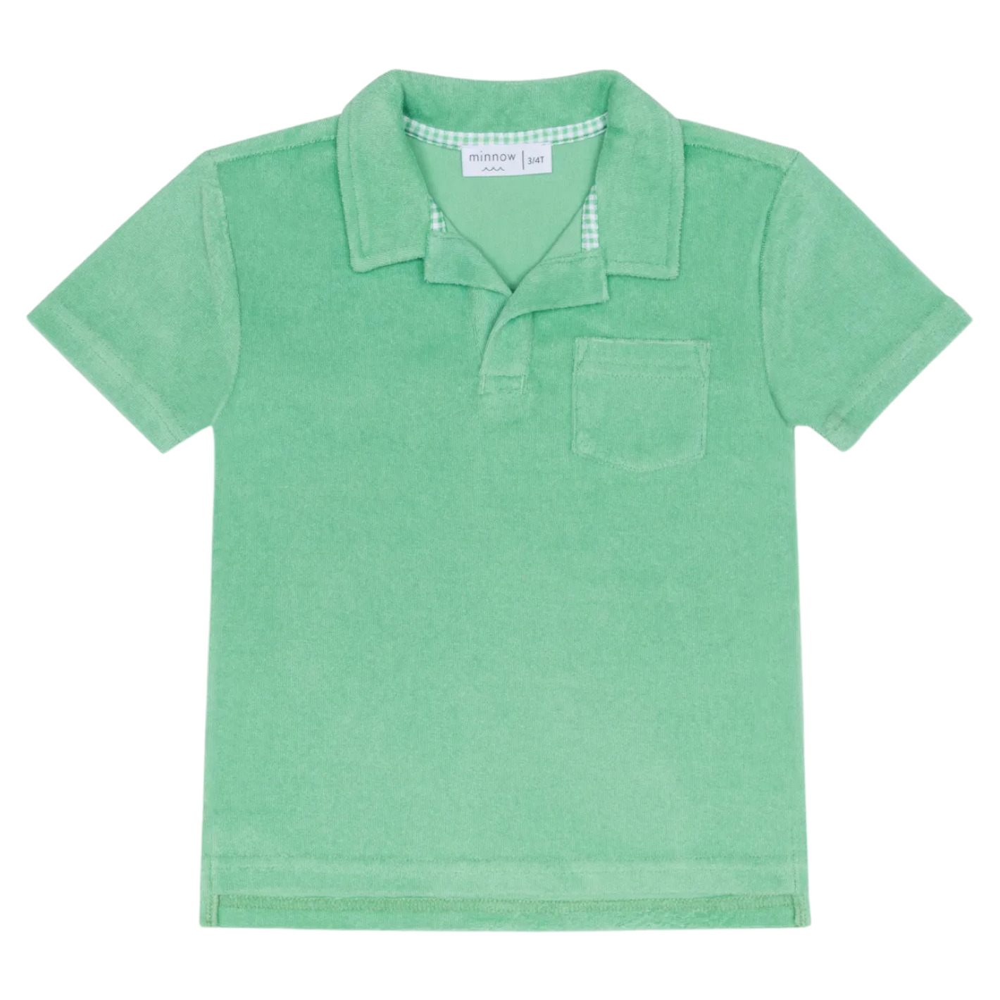 boys gustavia green french terry polo – minnow