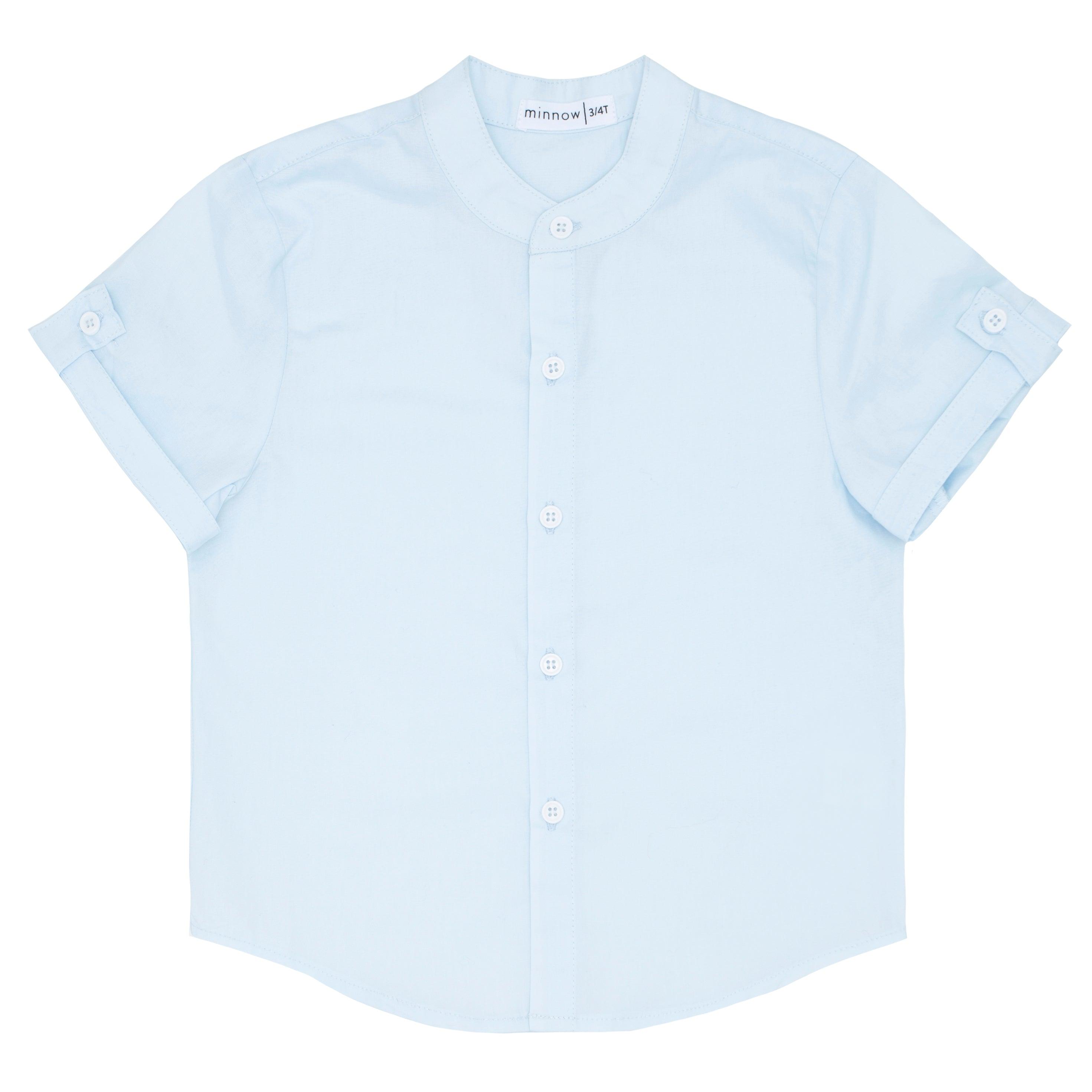 boys light blue button down shirt – minnow